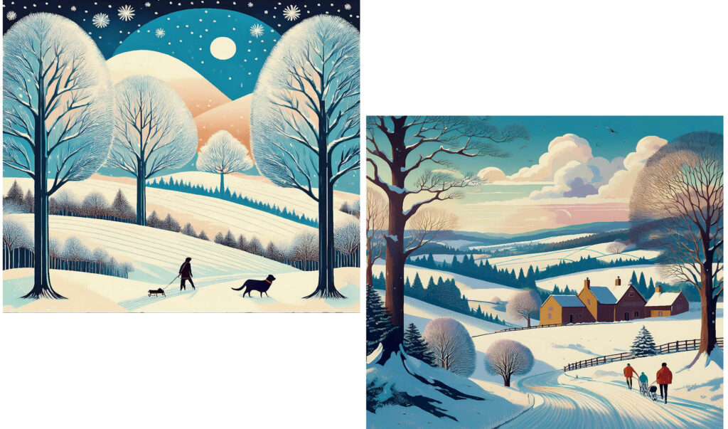 CPRE CHRISTMAS CARD 6 PACK - Countryside Walk And Heading Home | Canns ...