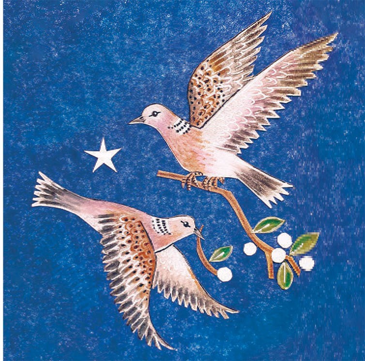 AGBI CHRISTMAS CARD PACK - Turtledoves The Gift Of Peace | Canns Down ...